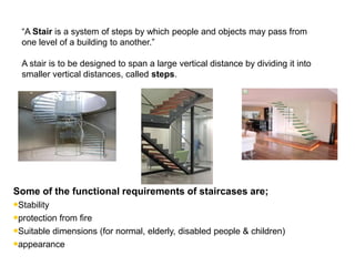 Types & construction of stairs with photos | PDF