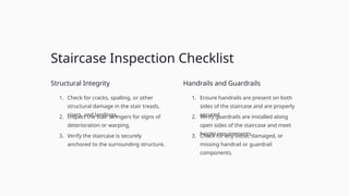 Staircase-Inspection-An-Overview for Safety | PPT