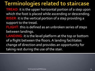 Staircase: My teaching for 1st Year B.Architecture | PPTX