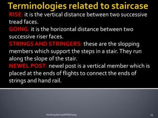 Staircase: My teaching for 1st Year B.Architecture | PPTX
