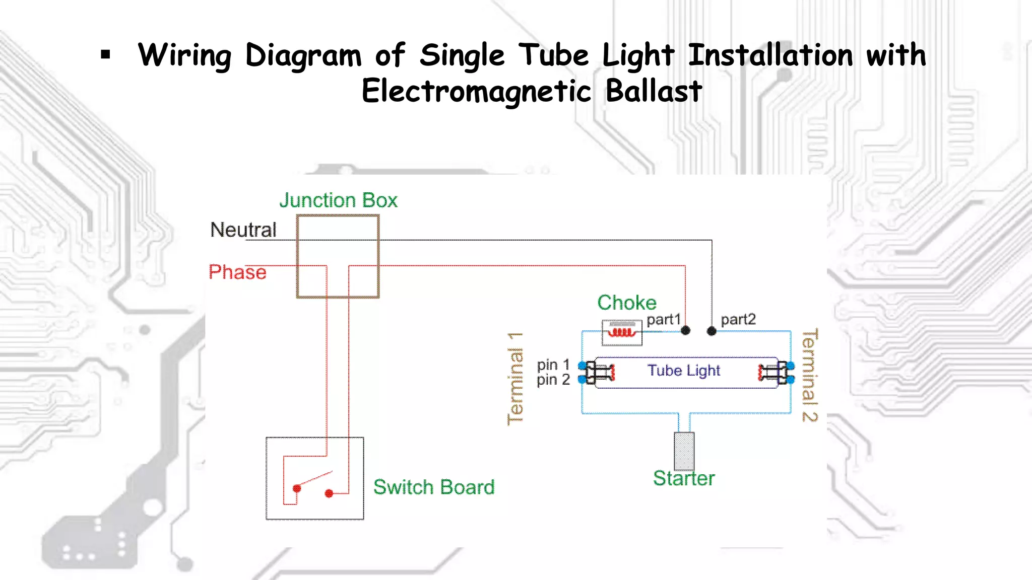 Stair case wiring and tubelight wiring | PPTX