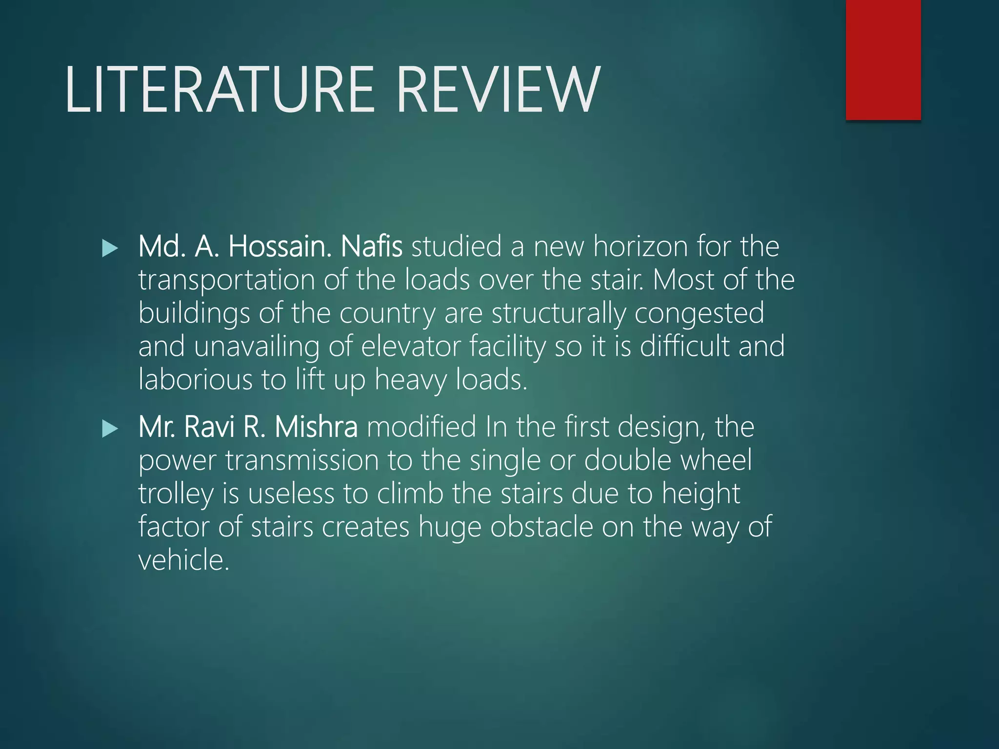 Stair climbing trolley | PPTX