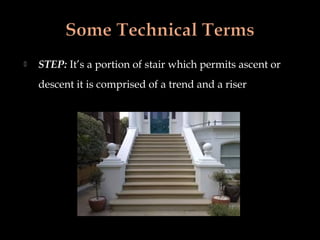 Types of Stairs & Staircase in Building Construction | PPT