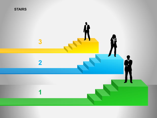 Stairs Diagrams (for PowerPoint and Google Slides) | PPT