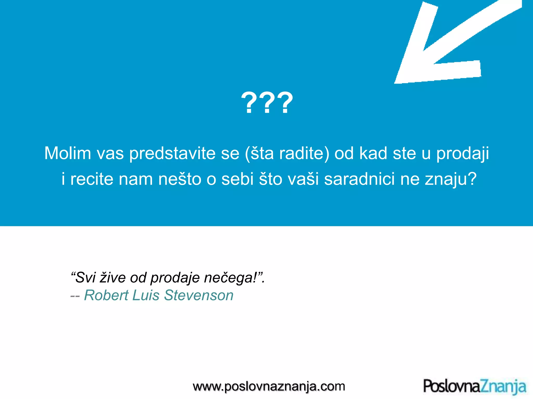 Sta je prodaja i kako unaprediti prodaju | PPT