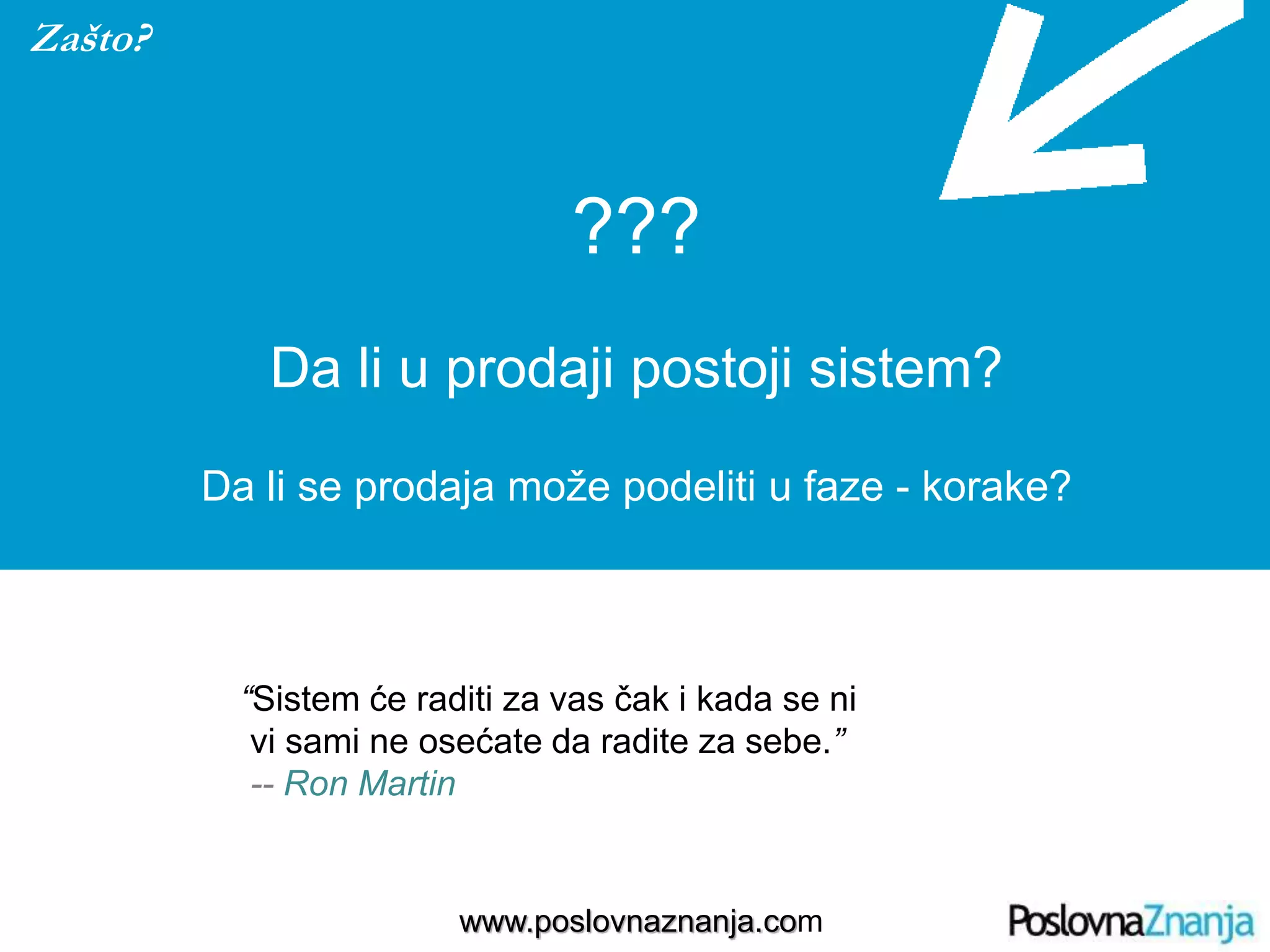 Sta je sistem prodaje i koji su prodajni koraci | PPT