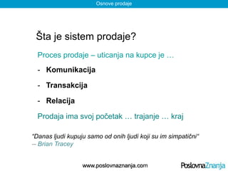 Sta je sistem prodaje i koji su prodajni koraci | PPT