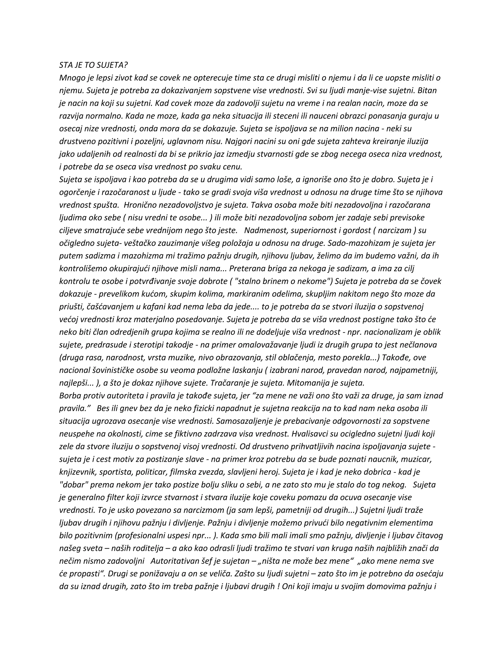 Sta je to sujeta | PDF