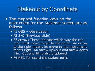 Stake out by coordinates | PPT