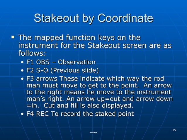 Stake out by coordinates | PPT