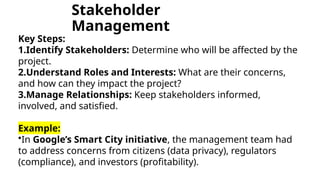 Stakeholder in Project Management for Degree Students | PPTX