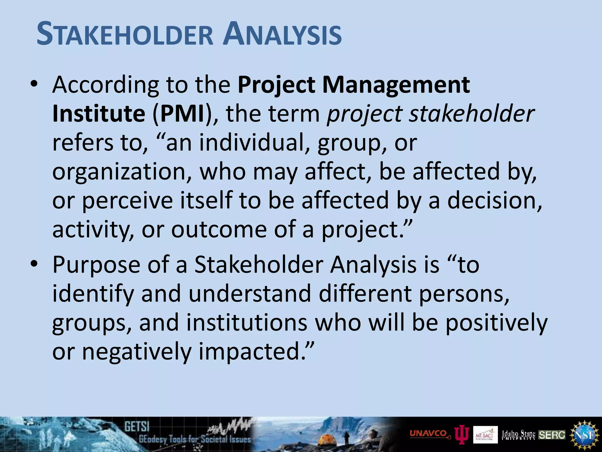 Stakeholder Analysis of Impacts from Sea Level Change | PPTX