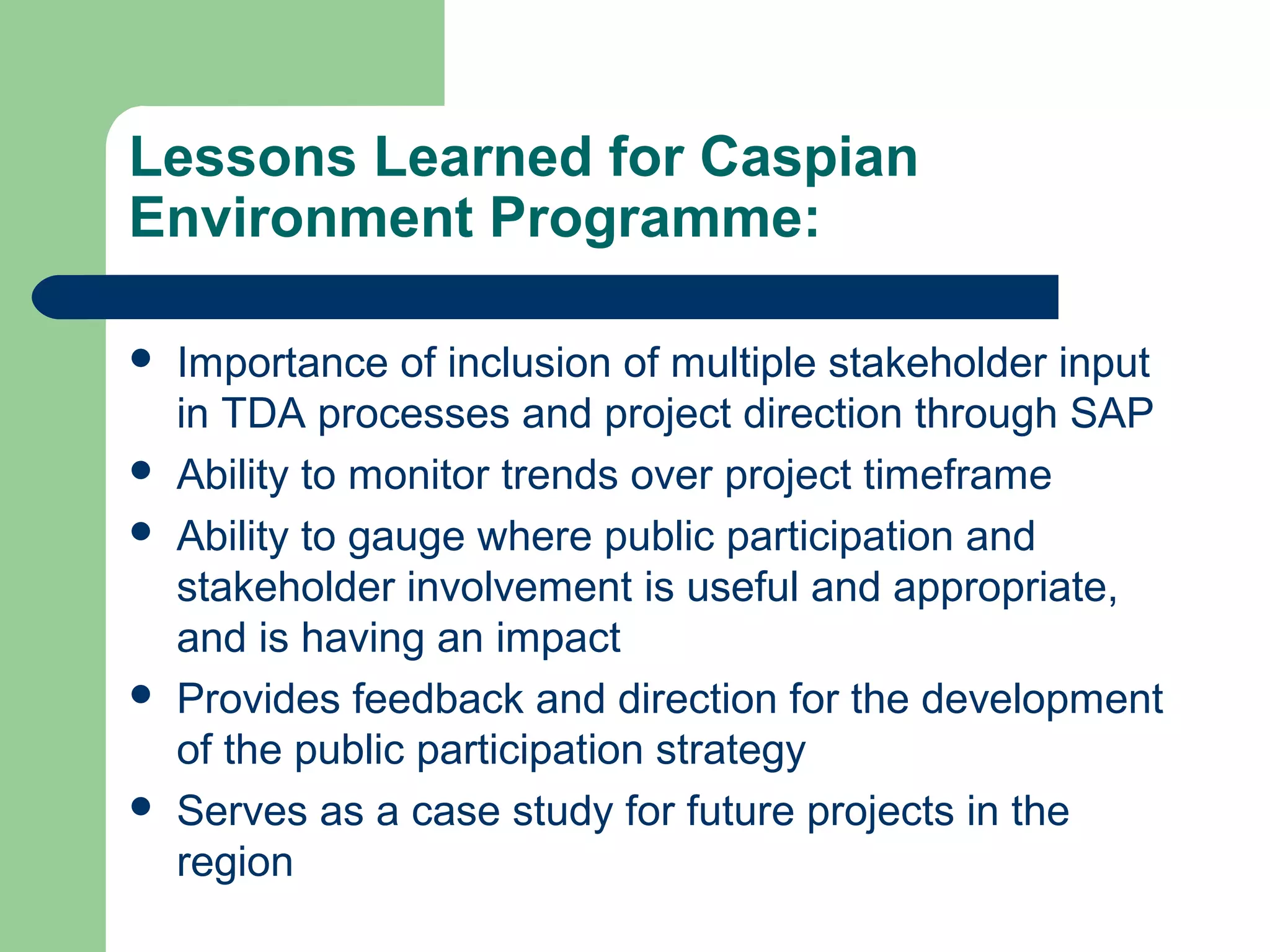 Stakeholder Analysis in the Caspian and Caucasus (Mary Matthews ...