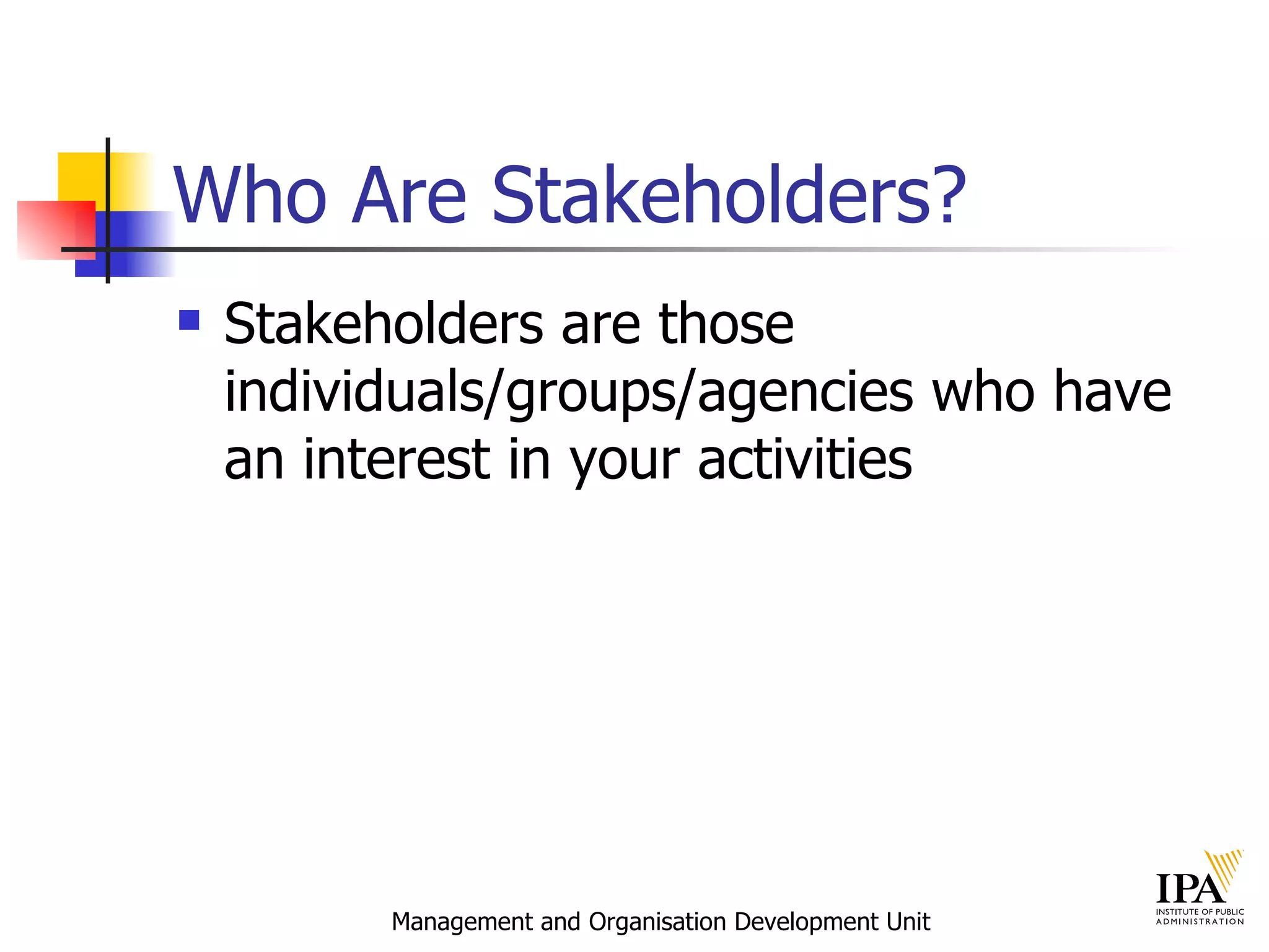 Stakeholder Analysis Pauline Hall | PPT
