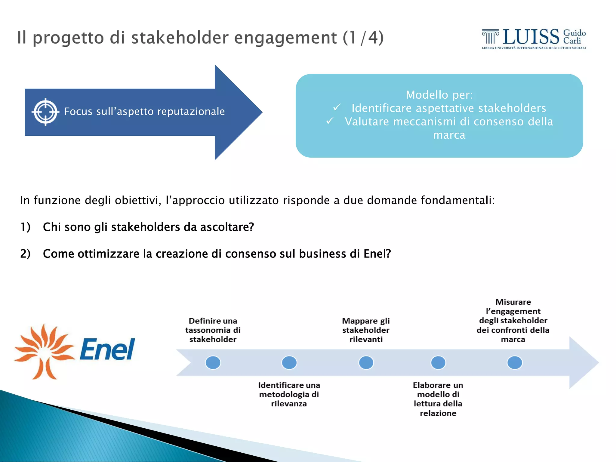 Stakeholder engagement il caso enel | PDF