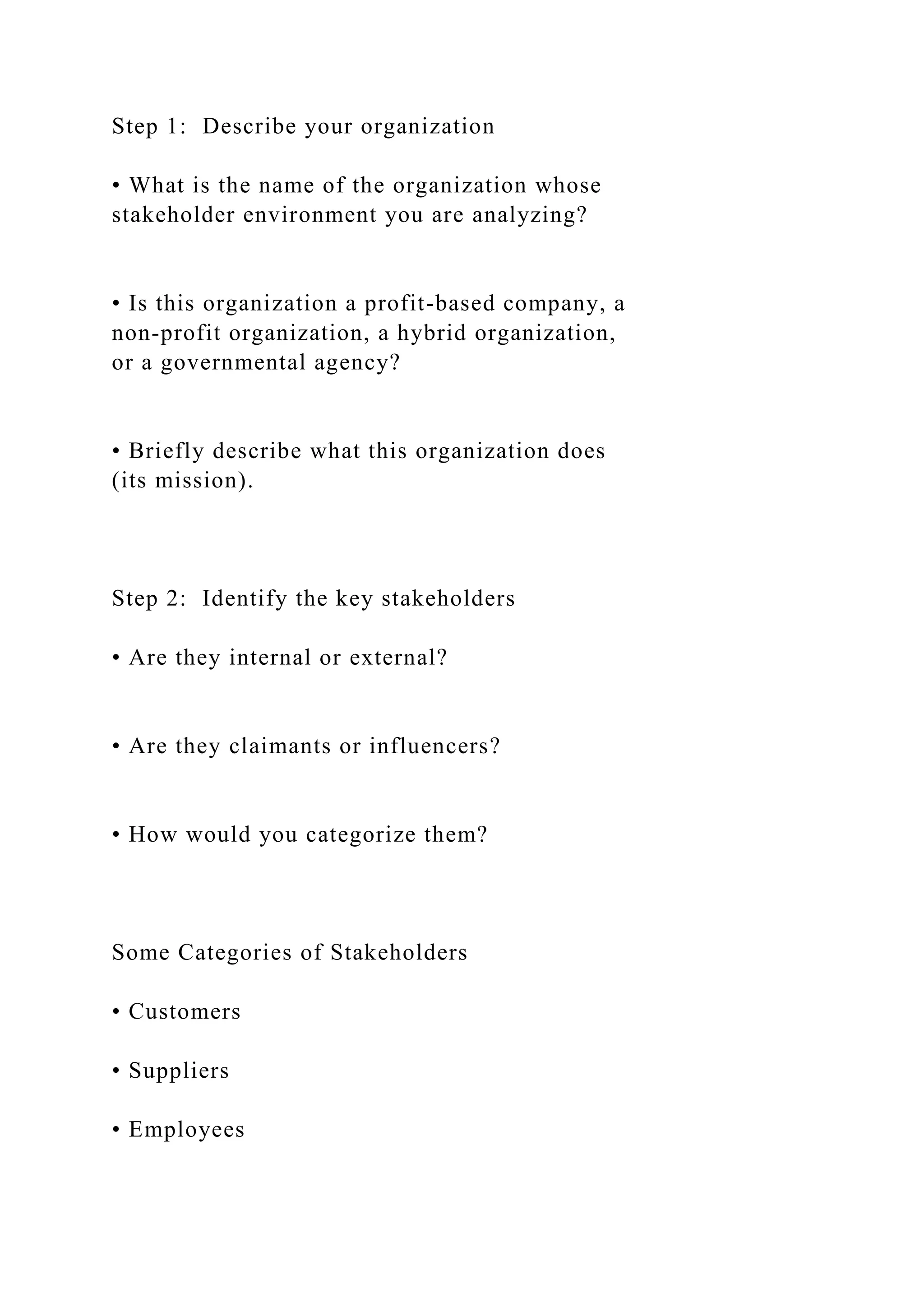 Stakeholder Analysis A Nine Step Approach The Nine.docx