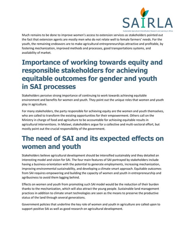 Stakeholder analysis for ghana and malawi summary | PDF