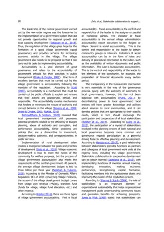 Stakeholder collaboration to support accountability in village fund management and rural ...