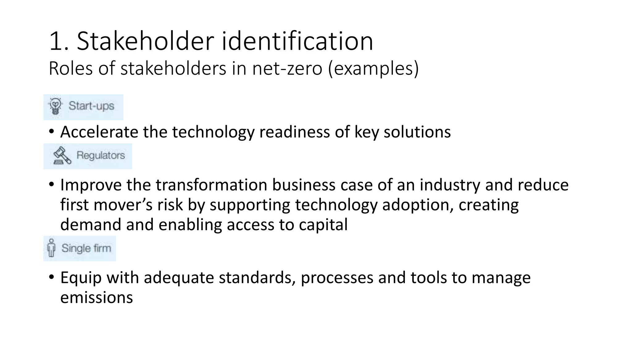 Stakeholder Identification in Net Zero Initiatives | PPTX