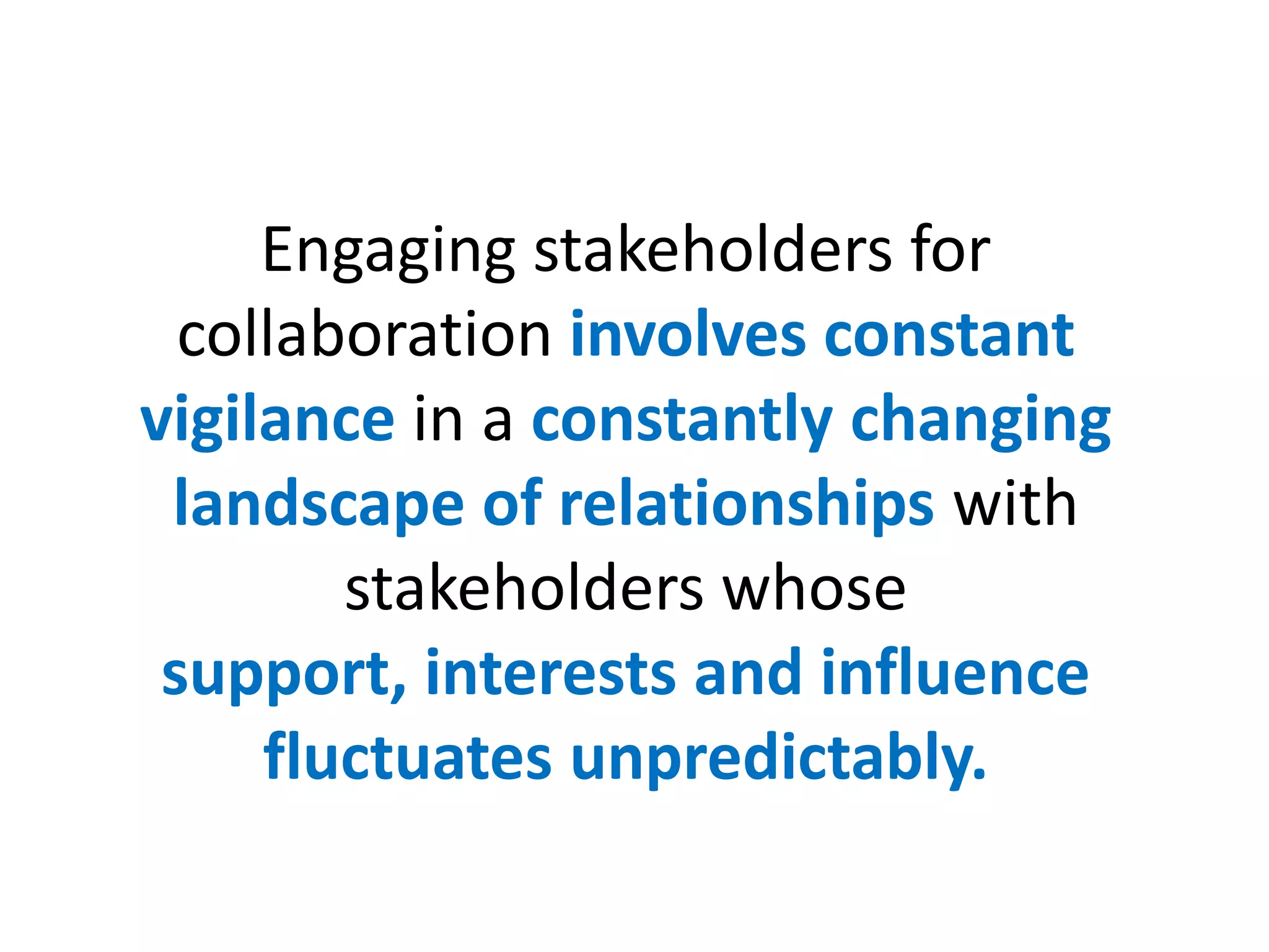 Stakeholder engagement as a tool for conflict resolution | PPTX