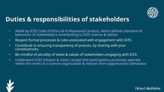 ICES advice and stakeholder engagement in relation to advice. | PPT
