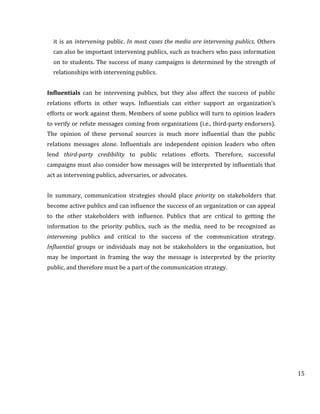 Identifying and Prioritizing Stakeholders for Public Relations | PDF
