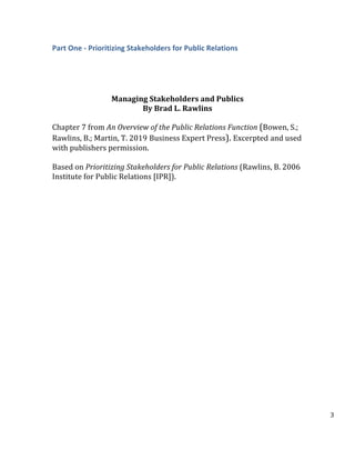Identifying and Prioritizing Stakeholders for Public Relations | PDF