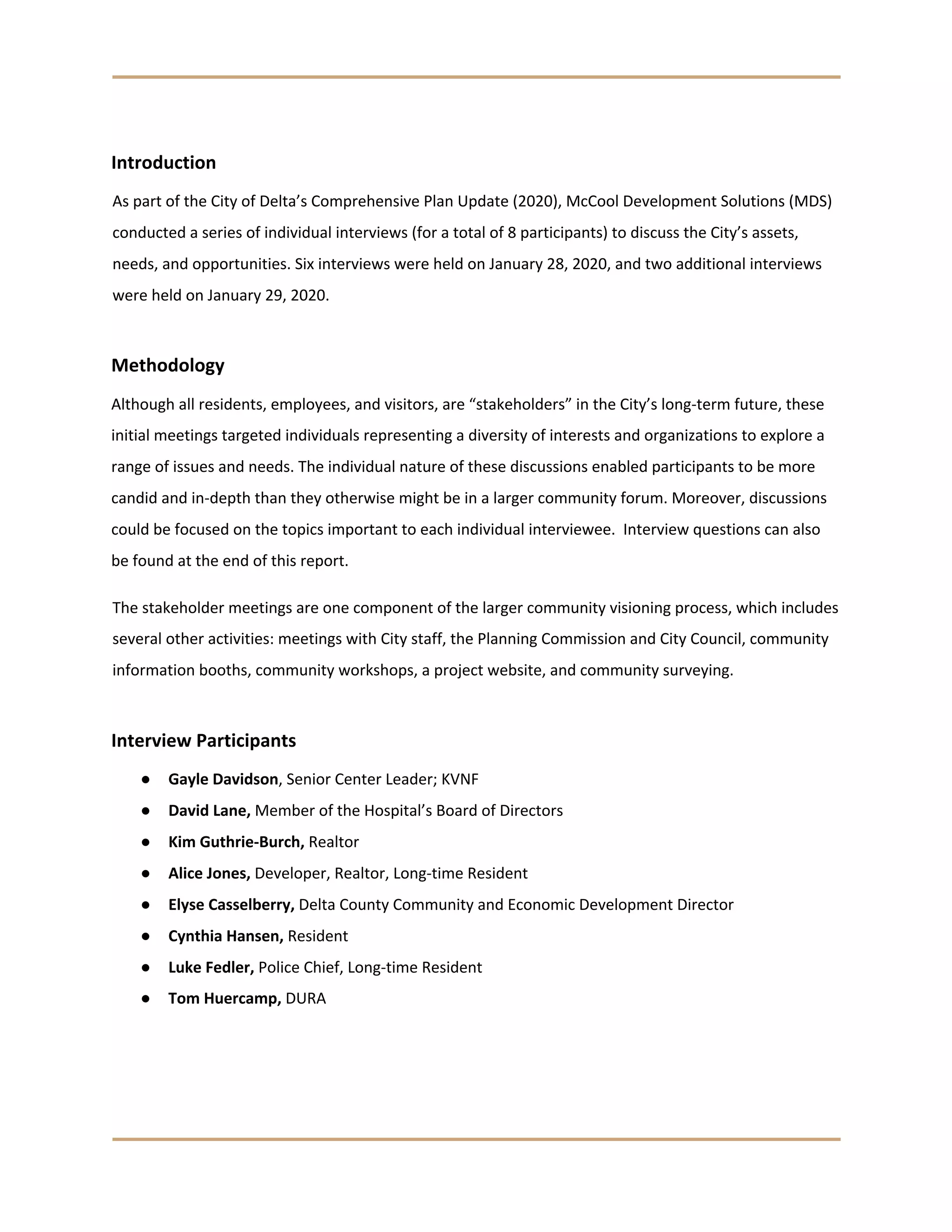 Stakeholder Interview Summary Report | PDF