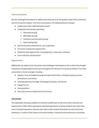 Stakeholder Interview Summary Report | PDF