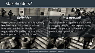 Stakeholder management - a short introduction | PPT