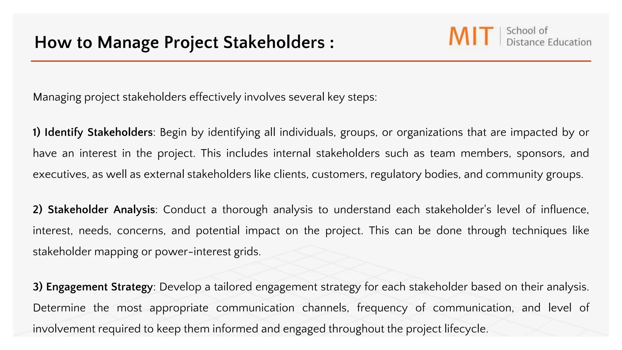 Stakeholder management in Project Management | PPTX