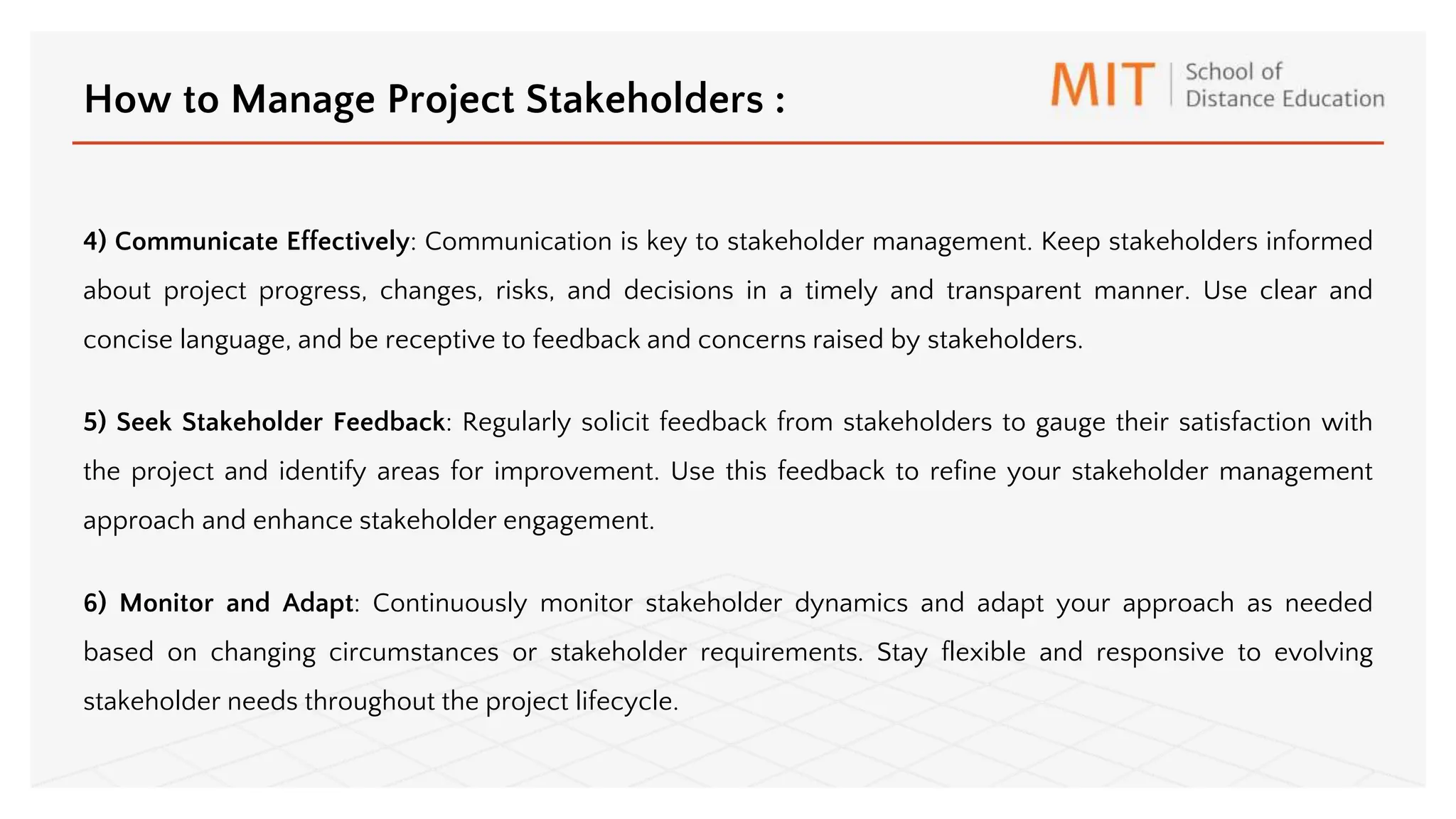 Stakeholder management in Project Management | PPTX