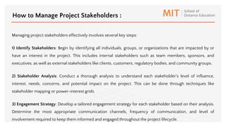 Stakeholder management in Project Management | PPTX