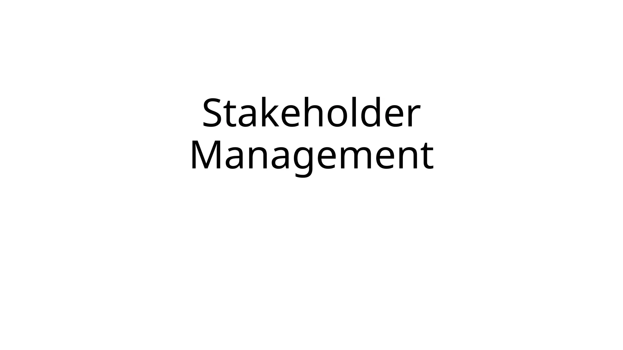 Stakeholder Management for Senior Managers | PPTX