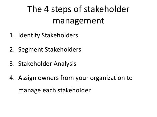 Stakeholder management 4 steps for beginners