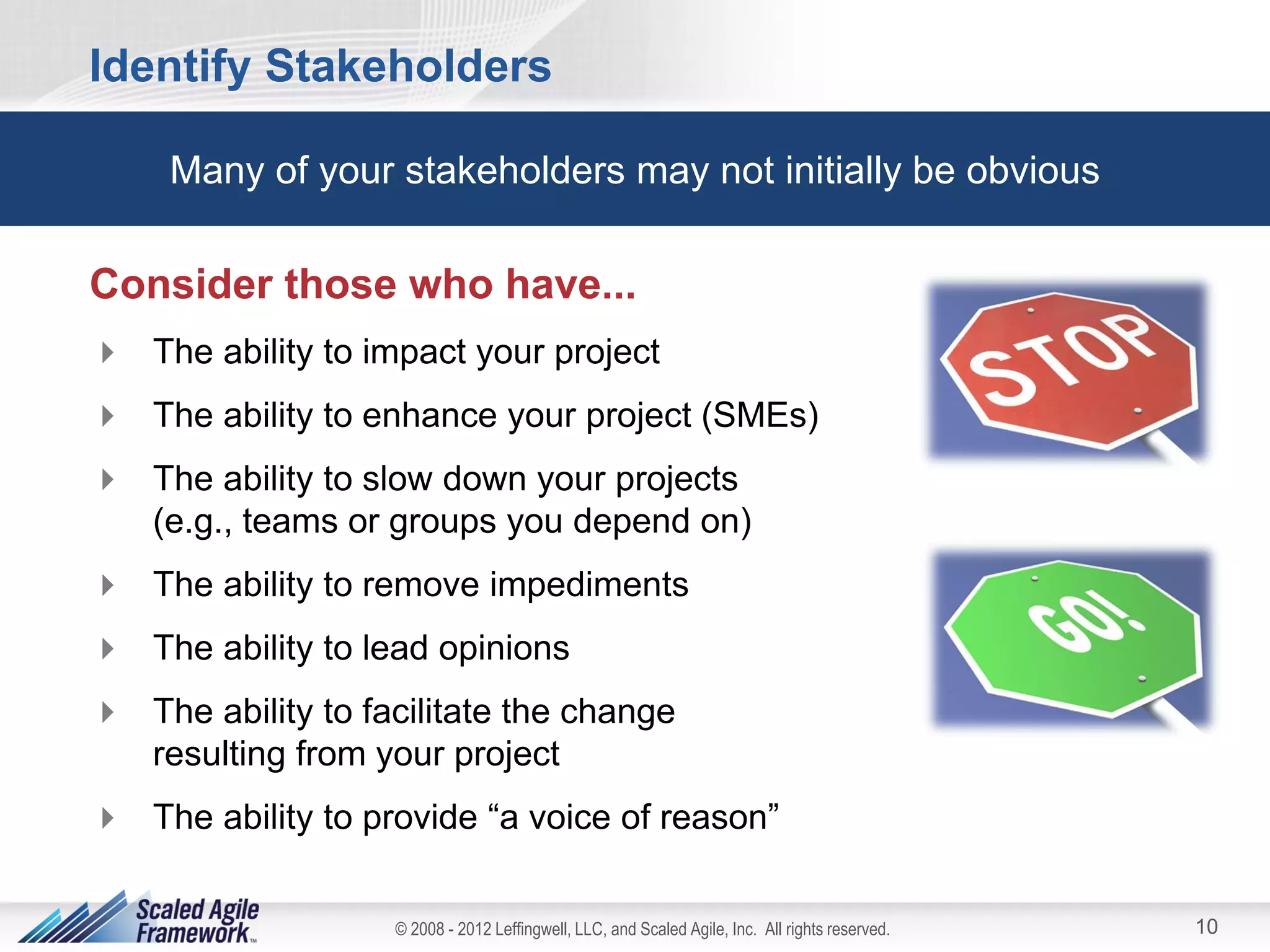 The Agile Stakeholder Management Framework for Teams, Programs, and ...