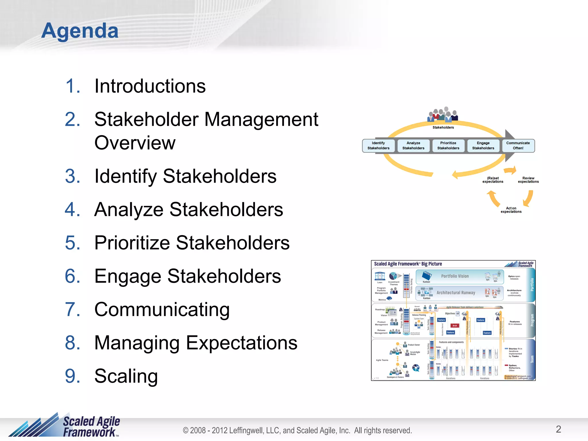 The Agile Stakeholder Management Framework for Teams, Programs, and Portfolios | PDF