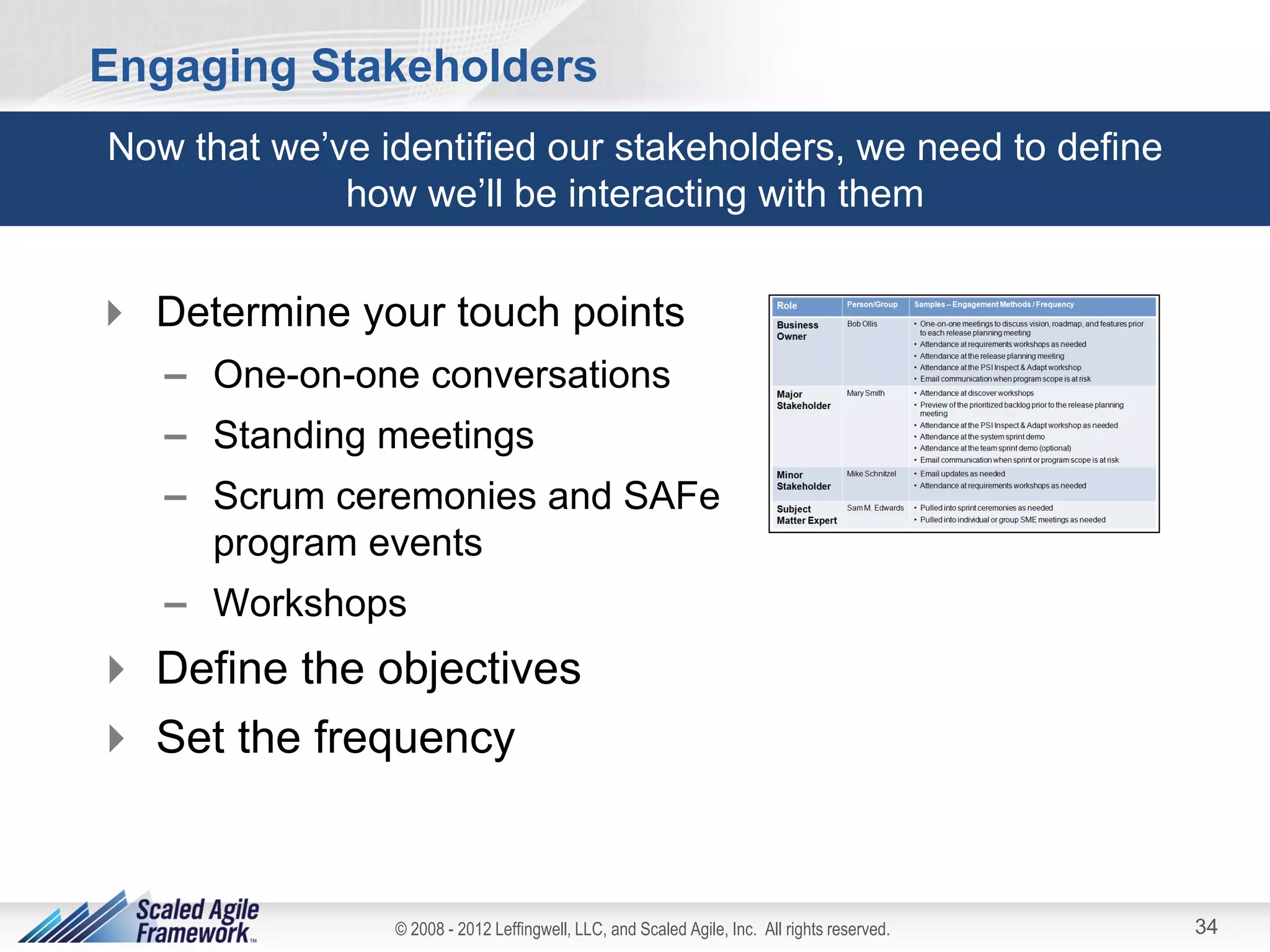 The Agile Stakeholder Management Framework for Teams, Programs, and ...