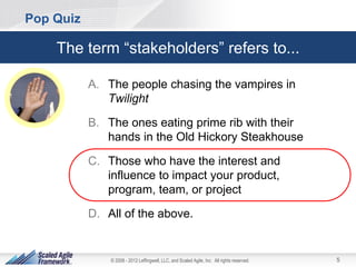 The Agile Stakeholder Management Framework for Teams, Programs, and ...