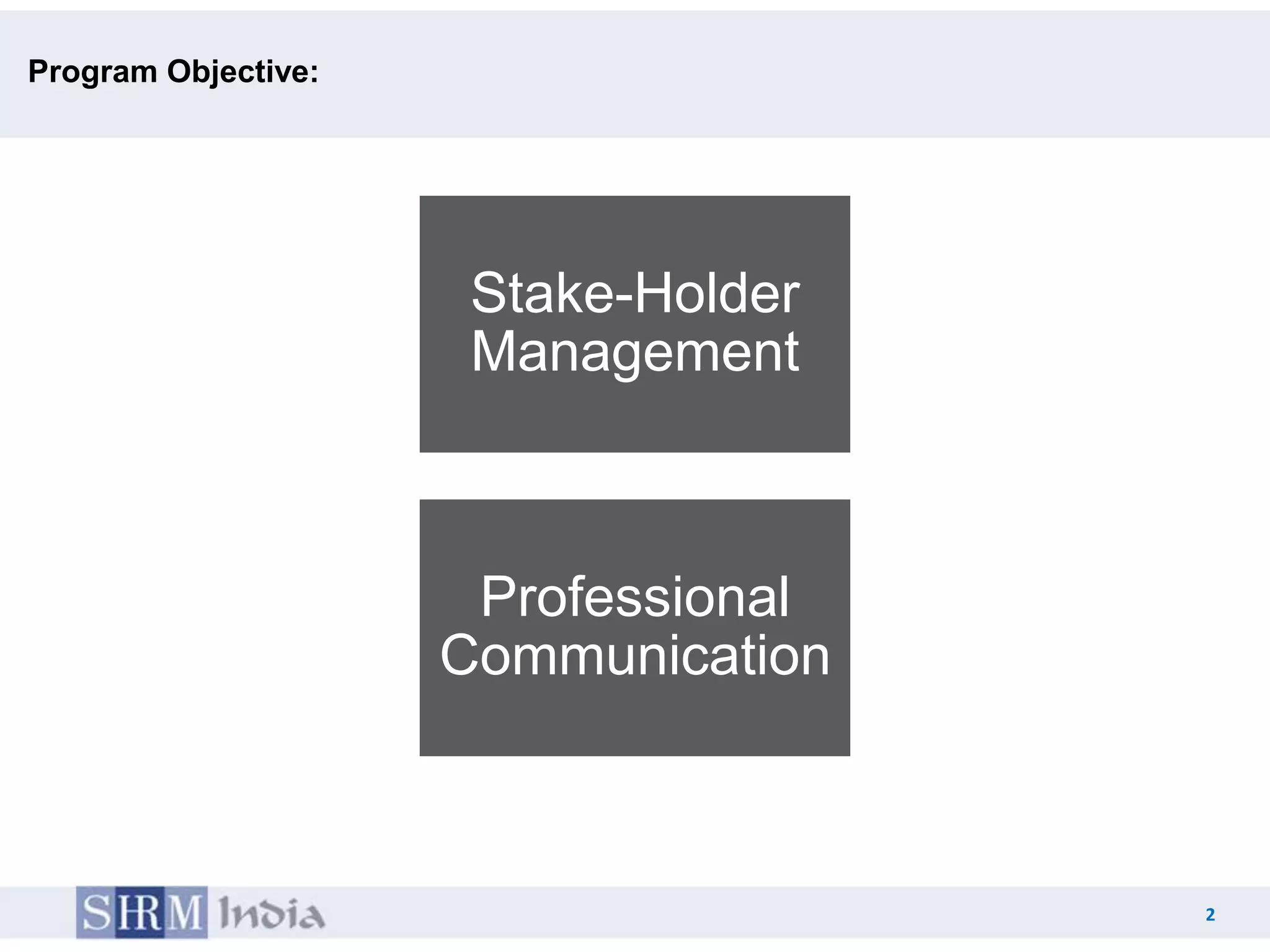 Stakeholder management & communication | PPTX