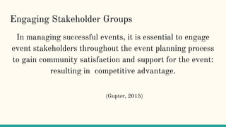 Stakeholder management for events | PPTX