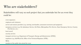 Stakeholder management for events | PPTX