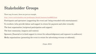 Stakeholder management for events | PPTX