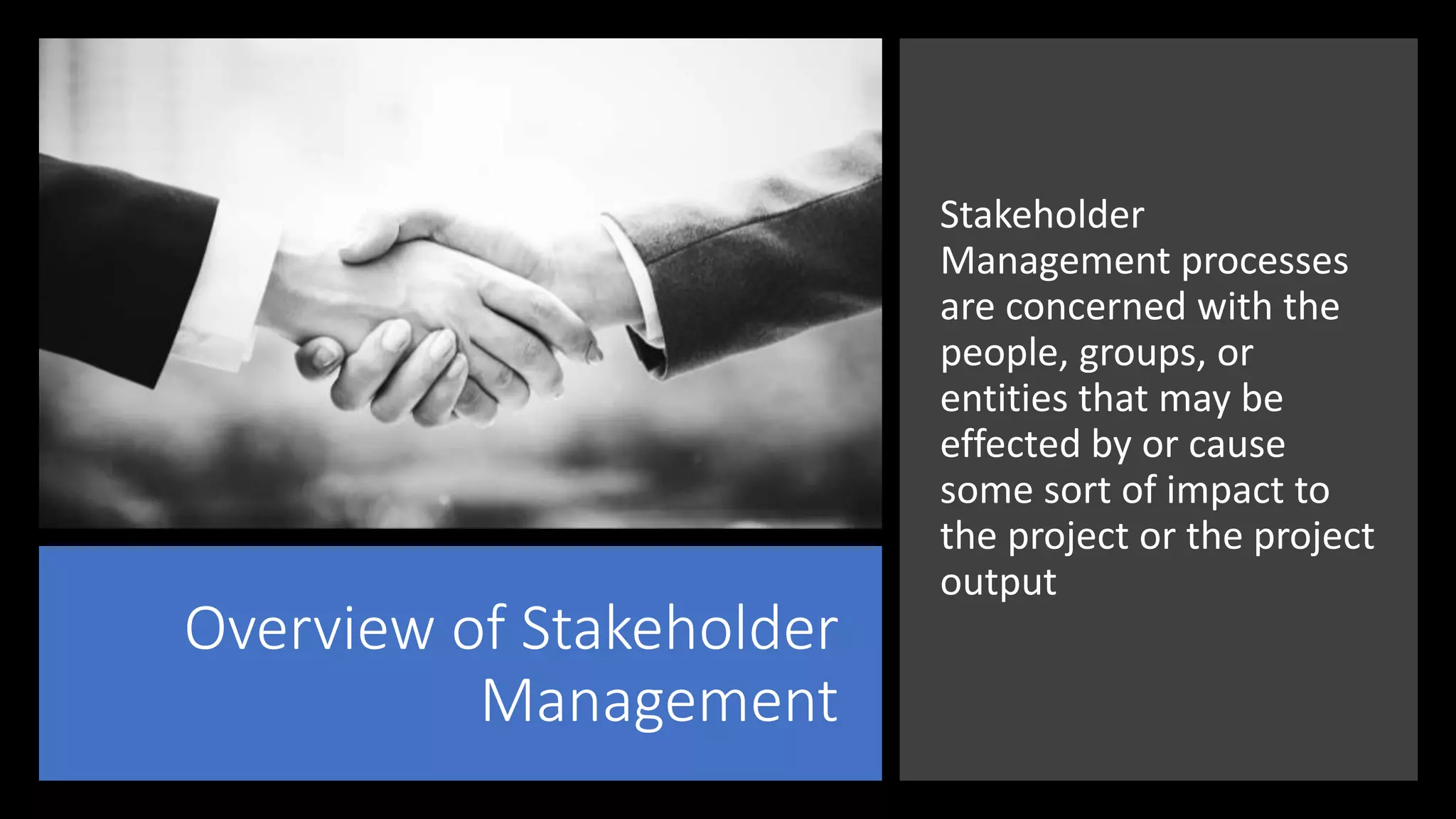 Stakeholder Management Knowledge Area | PPTX