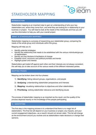 Stakeholder mapping | PDF