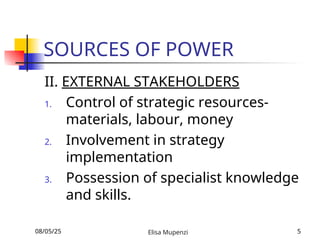 STAKEHOLDER MAPPING IN IDENTIFYING EXPECTATIONS AND POWERS OF ...