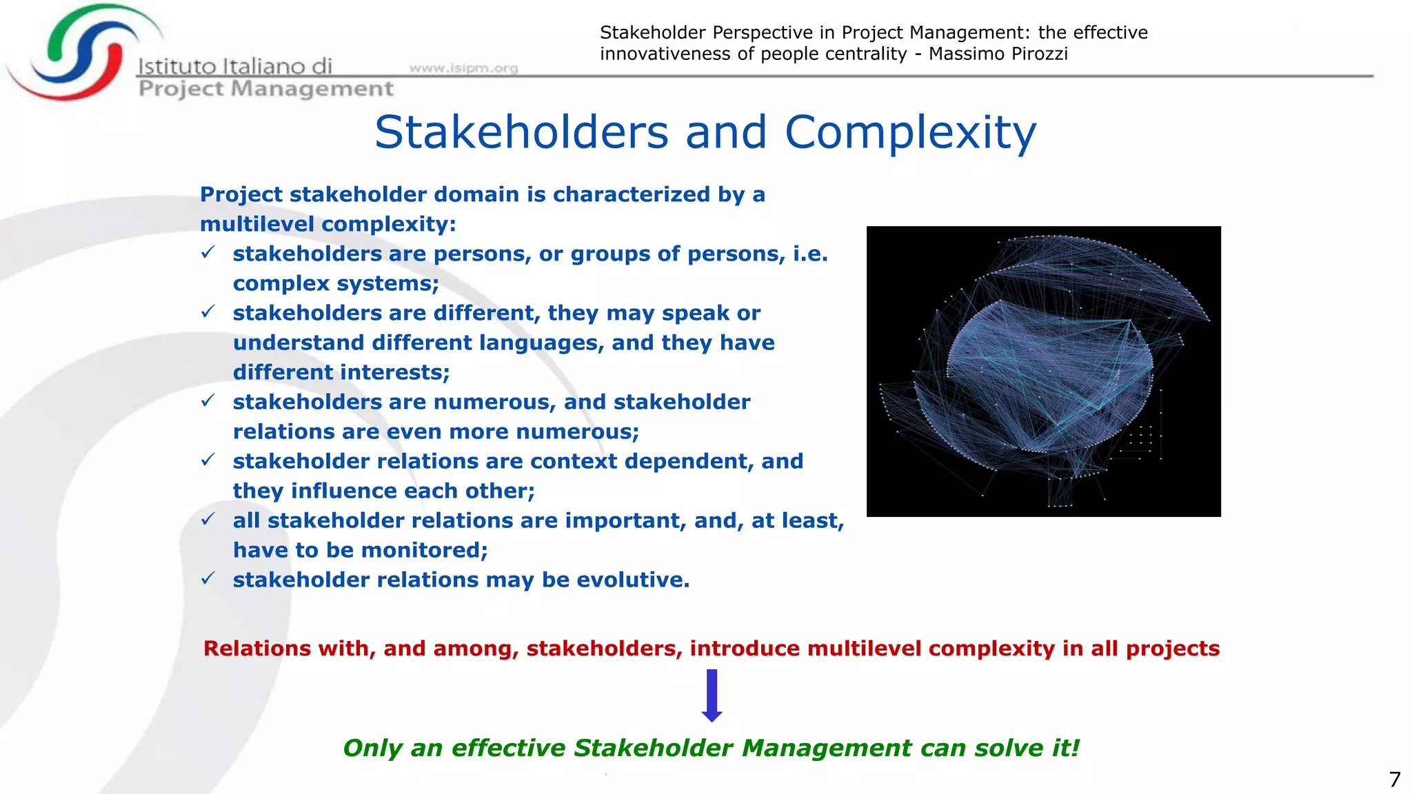 Stakeholder perspective in project management - Massimo Pirozzi | PDF ...