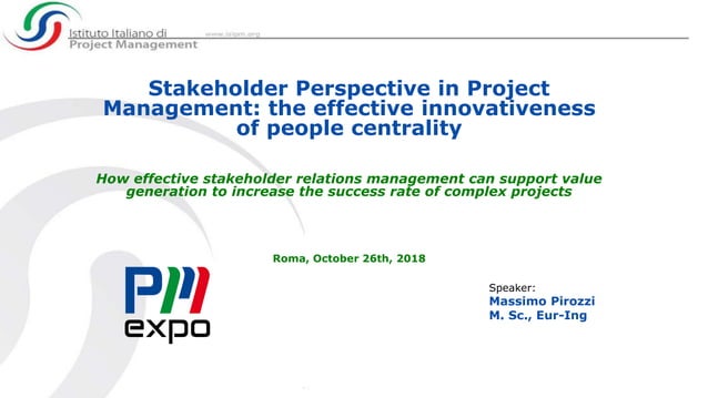 Stakeholder perspective in project management - Massimo Pirozzi | PDF ...