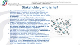 Stakeholder perspective in project management - Massimo Pirozzi | PPT