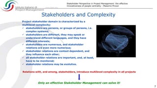 Stakeholder perspective in project management - Massimo Pirozzi | PPT
